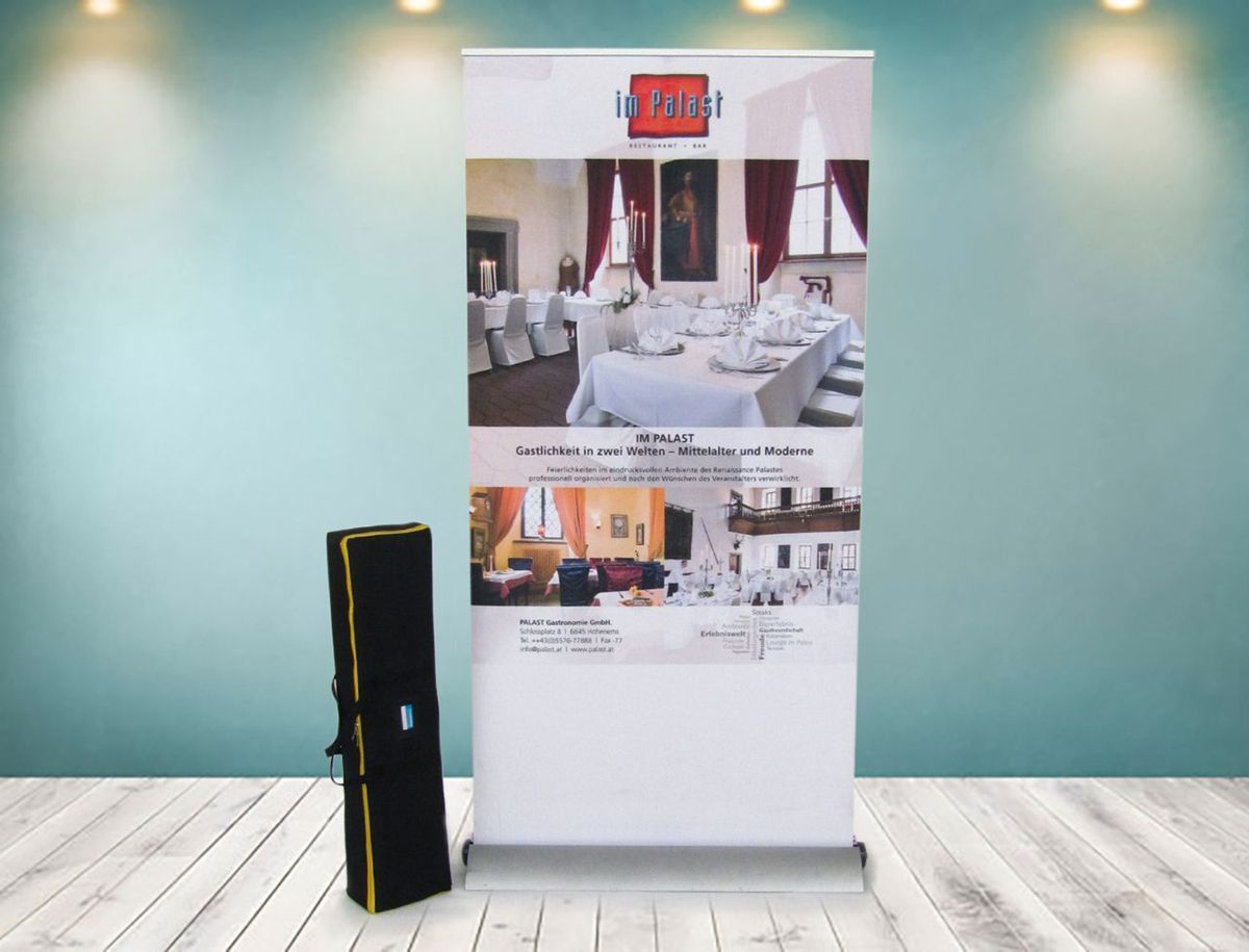 Change-Up/Roll-up für Messen aus Österreich: innovatives System
